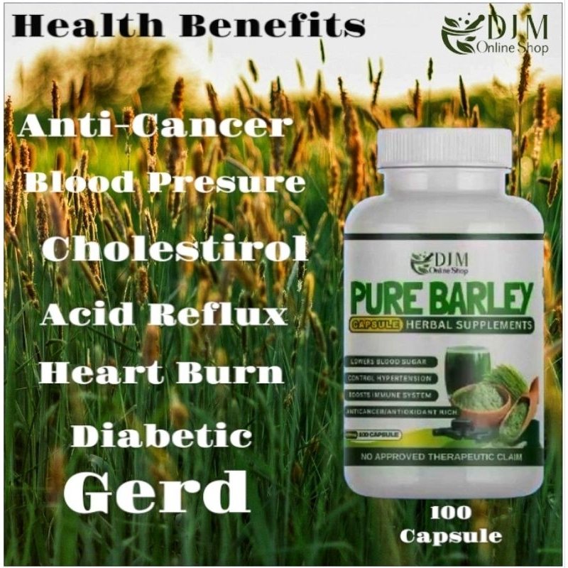 ORIGINAL PURE Barley Capsule 500mg |100 Capsule,Kidney Stones,Canser ...