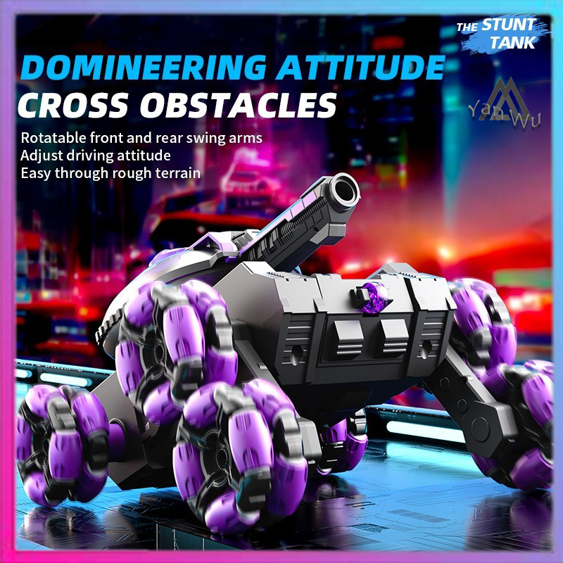 RC Car Big Size 4WD Tank RC Toy Water Bomb Shooting Competitive Gesture ...