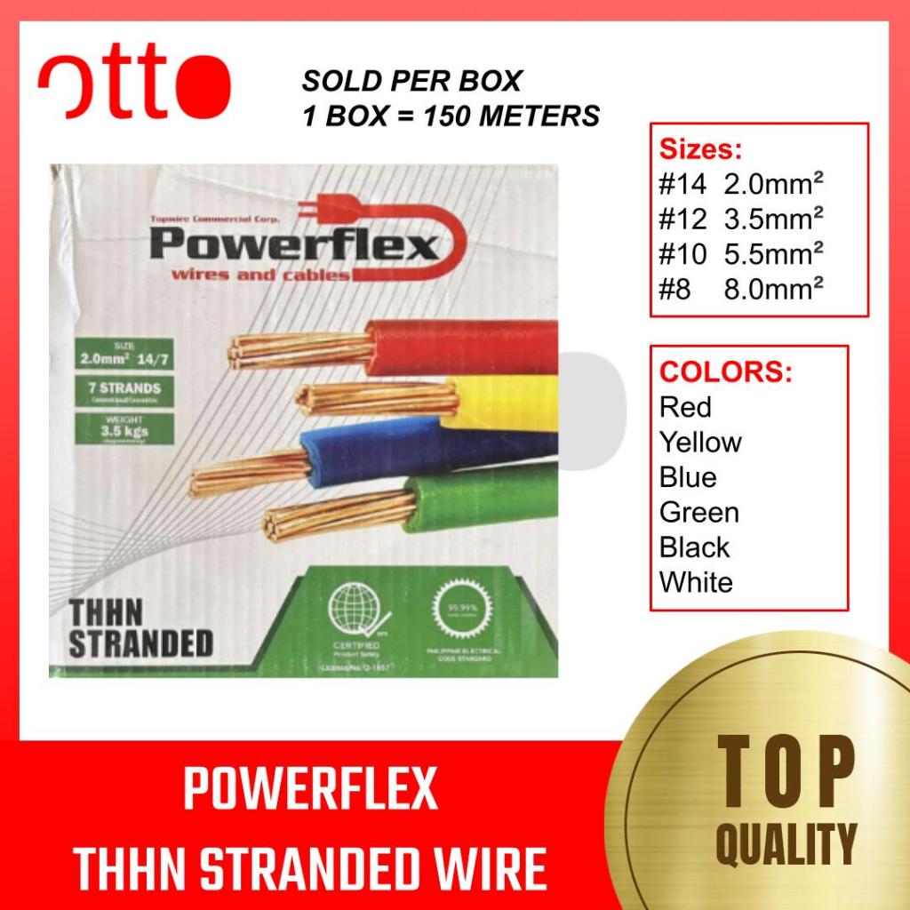 (Fast ship out) Powerflex THHN Stranded Wire #14 #12 #10 #8 #6 PER 150 METERS | Shopee Philippines