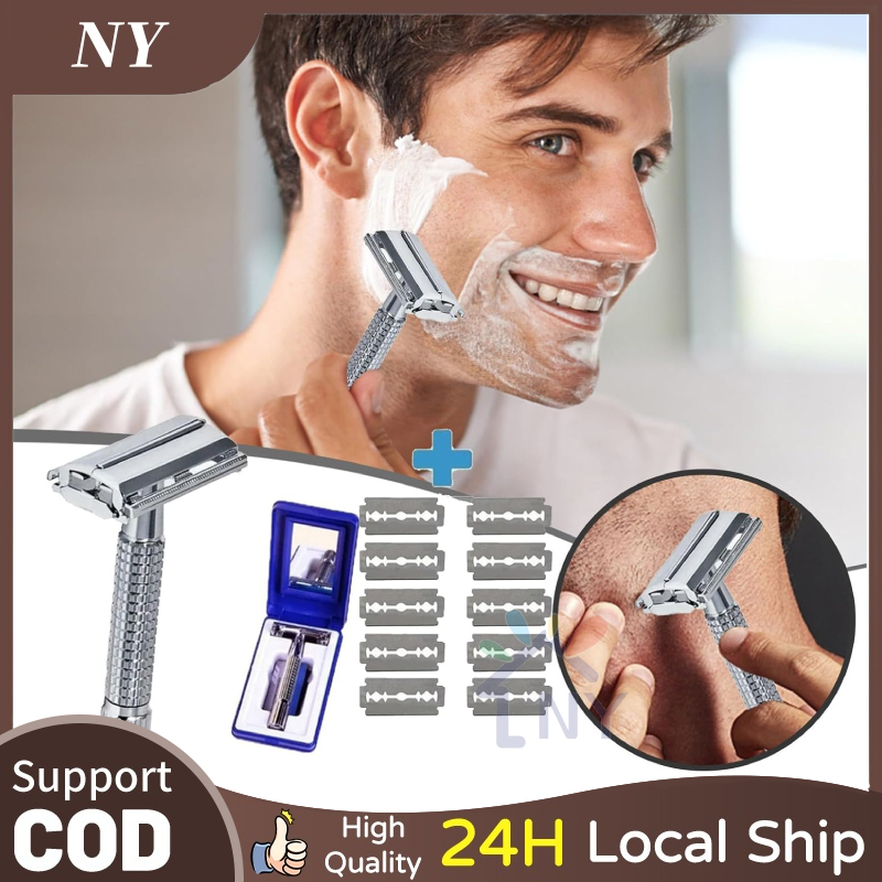 Safety Razor Shaver Manual Shaver For Man Stainless Steel Metal Razor ...