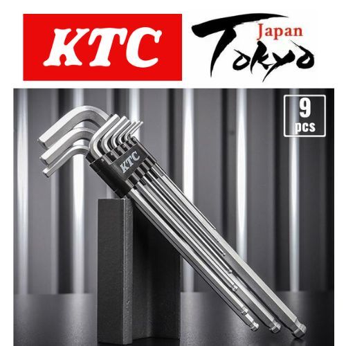 KTC HL259SP Ball Point L-Shaped Long Hexagonal Wrench Set (9-piece set) Kyoto Machine Tools Made ...