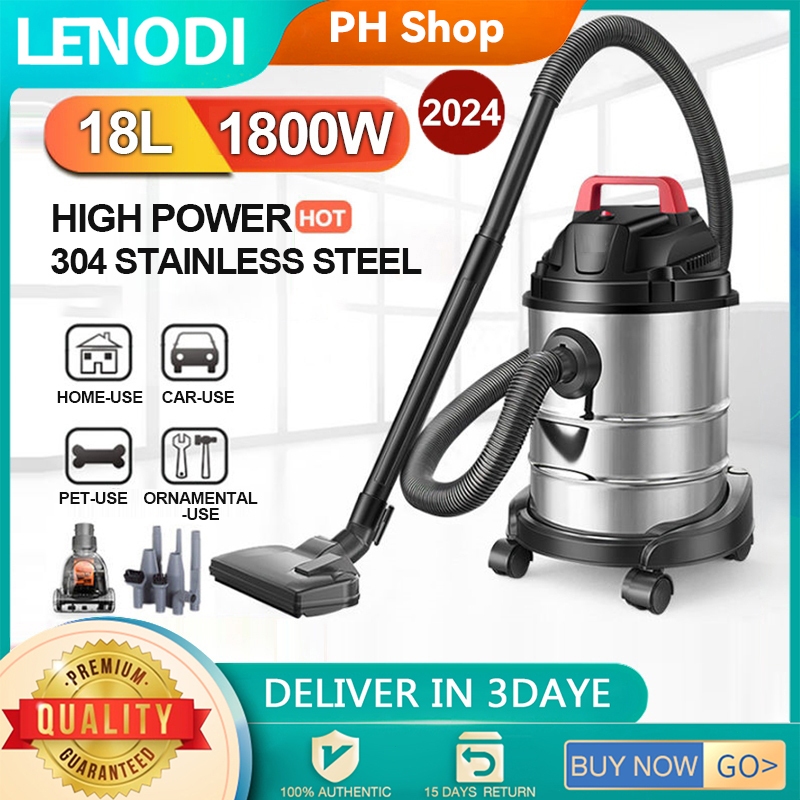 LENODI Vacuum Cleaner 1800W High Power Wet and Dry Vacuum Cleaner For ...