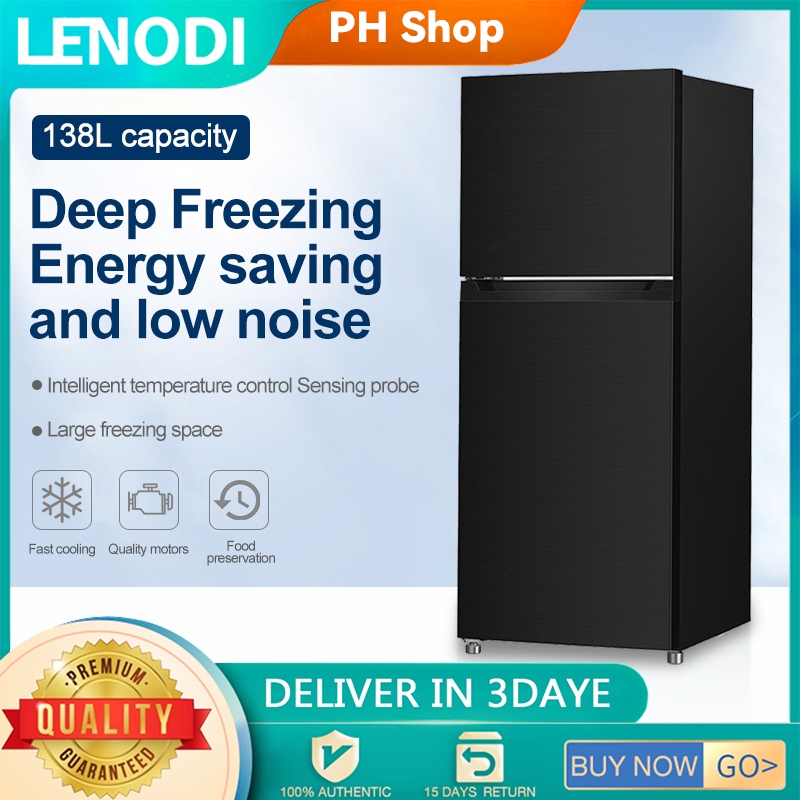 LENODI 138L/4.87Cu ft double door refrigerator household fast cooling ...