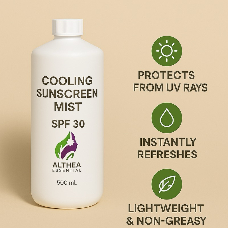 500ML REFILL COOLING SUNSCREEN MIST SPRAY SPF30 Cooling EFFECT MENTHOL ...
