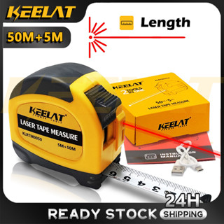 KEELAT 2 in 1 Laser Tape Measure Laser Ruler LED Display Laser ...