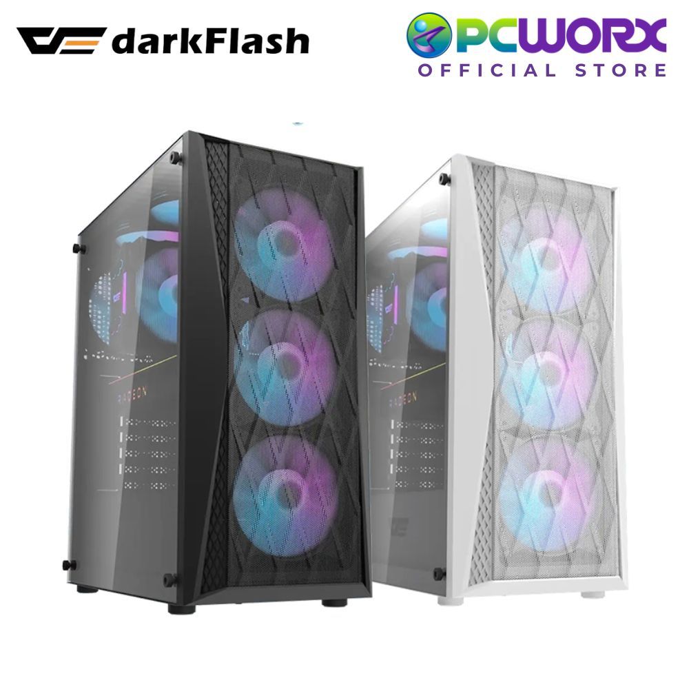 Darkflash DK352 Mesh / DK352 Plus TG with 4pcs ARGB Fans Mid-Tower ATX ...