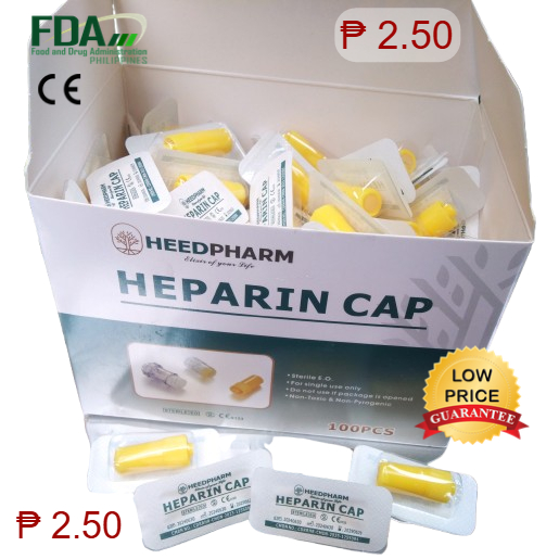 (2 Pcs) HEPLOCK CAP HEPARIN CAP In-Stopper HEEDPHARM. | Shopee Philippines