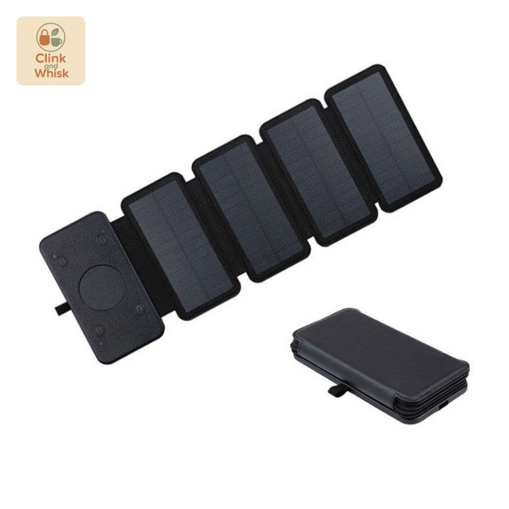 Foldable Solar Power Bank with 4 Solar Panels | Outdoor Charging with ...