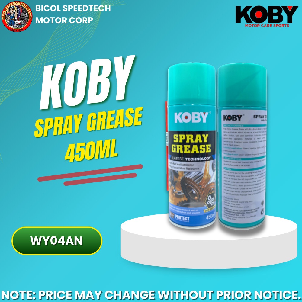 KOBY SPRAY GREASE 450ML (WY04AN) | Shopee Philippines