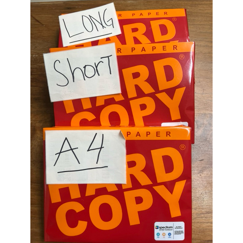 Hard Copy A4 Short Long Copier Paper 70 gsm 500 sheets | Shopee Philippines