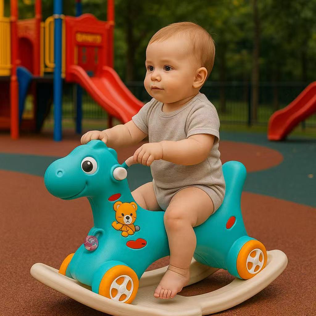 HKBIKE 2in1 Rocking Horse Rider Push Car Rocker Pony Trojan Toys ...