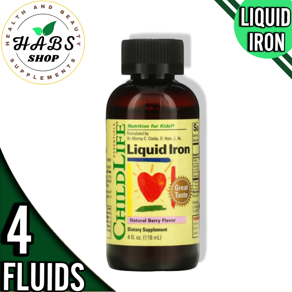 ChildLife Essentials, Liquid Iron, Natural Berry, 4 fl oz (118 ml ...