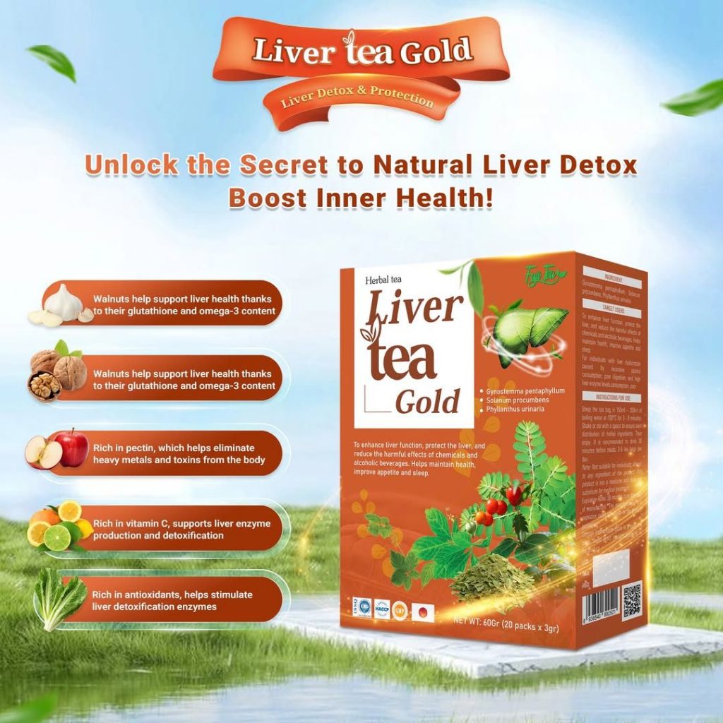 Liver Tea Gold 20Packs/Box = 60g | Protect Liver Cells Liver Enzymes Liver Detox Tea Fatty Liver ...