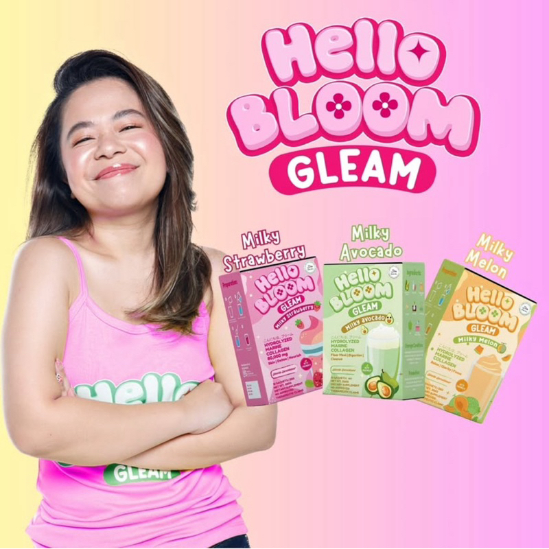 HELLO BLOOM Gleam Milky Avocado, Strawberry & Melon Hydrolized Marine ...