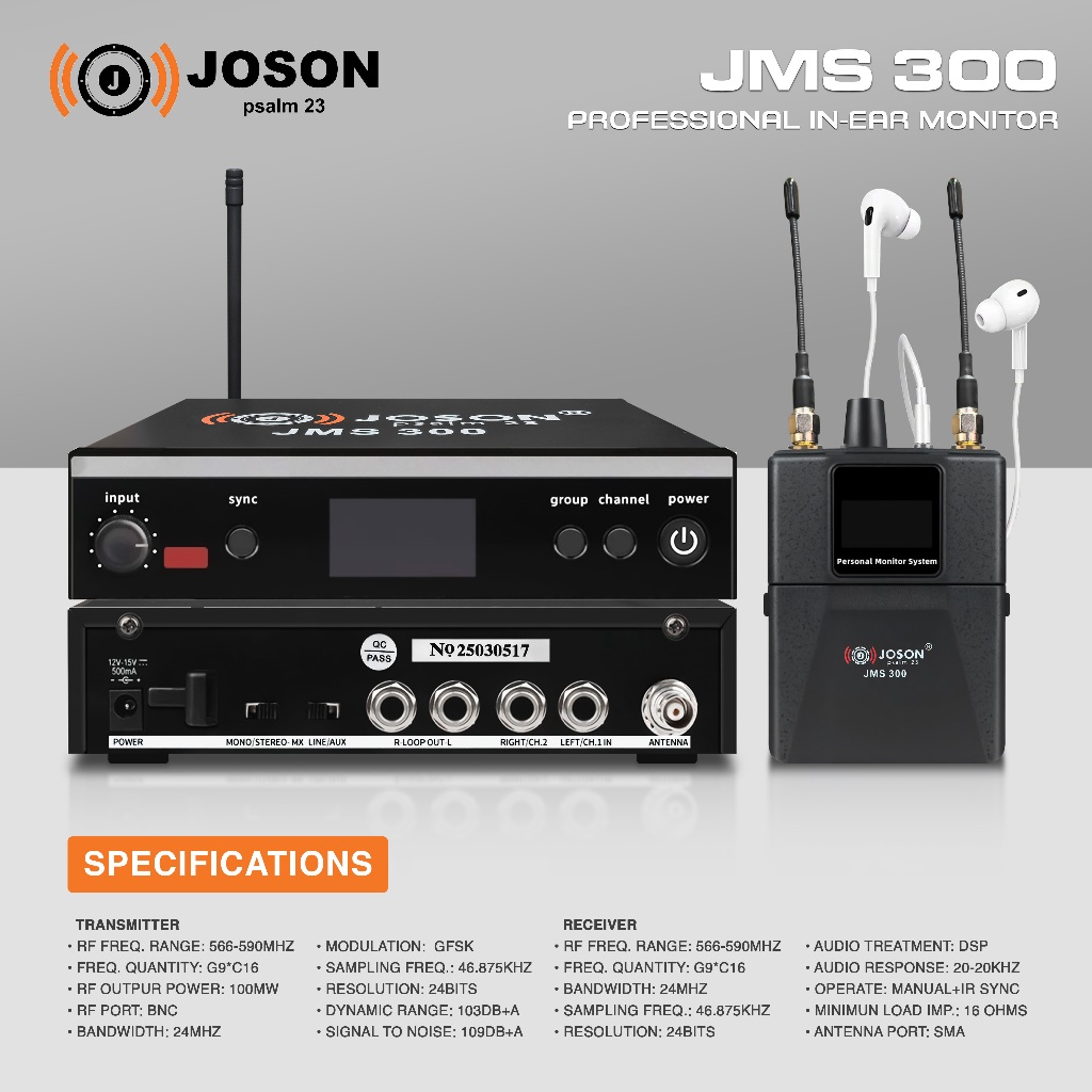Joson JMS 300 Professional In-Ear Monitor | Shopee Philippines