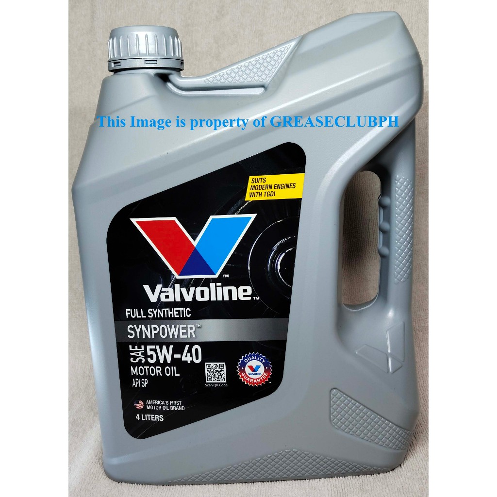 5W 40 / 4 LITER - VALVOLINE ™ SYNPOWER 5W40 API SP 4L | Shopee Philippines