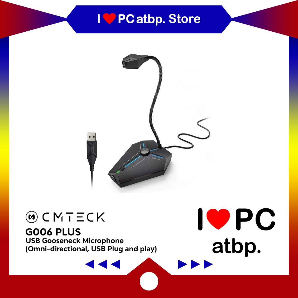 CMTECK G006 PLUS USB Gooseneck Microphone (USB Plug and play, Omni ...
