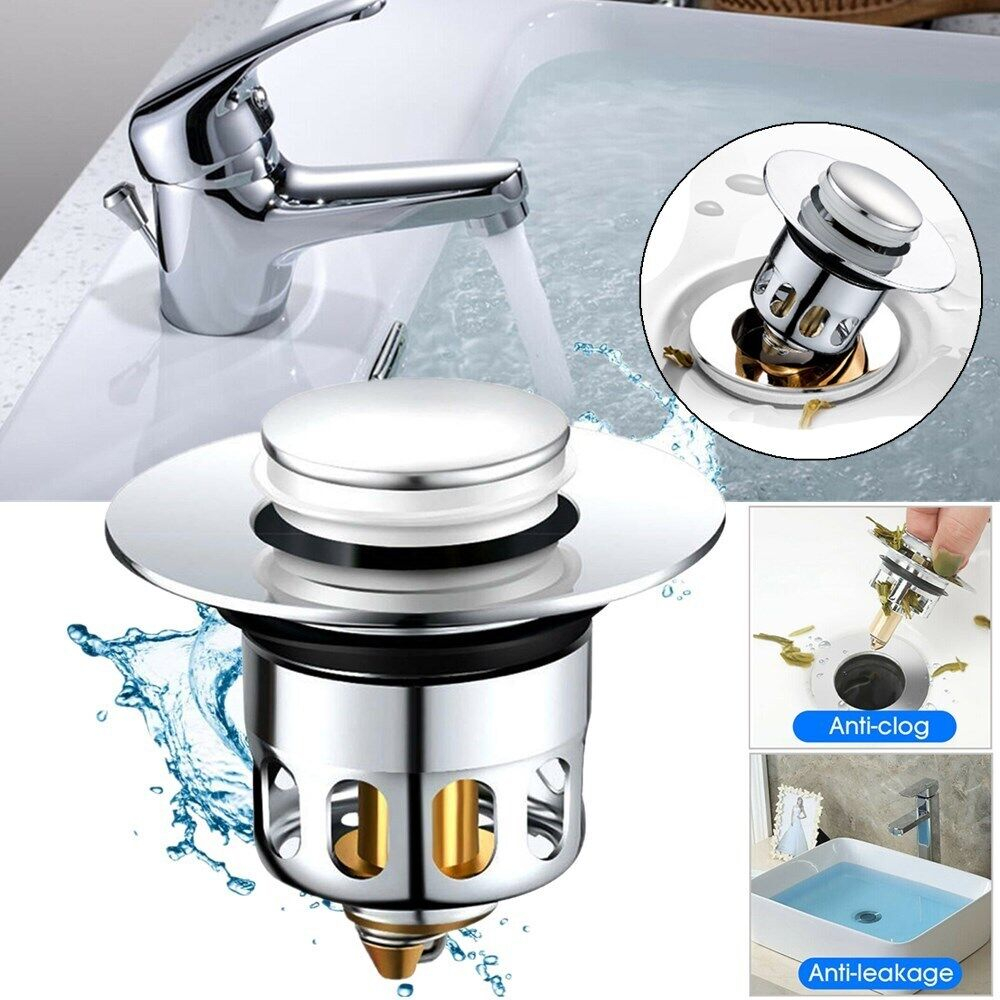 Universal Basin Stainless Steel Waste Brass Core Pop Up Mechanism ...