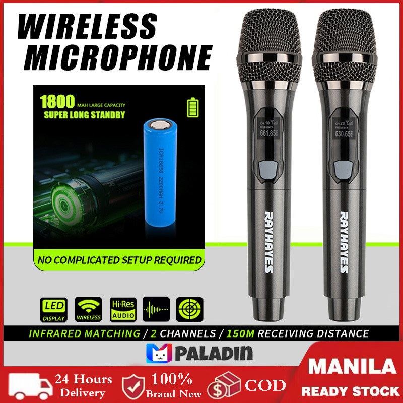 Professional Microphone Wireless Rechargeable UHF Lithium Battery ...