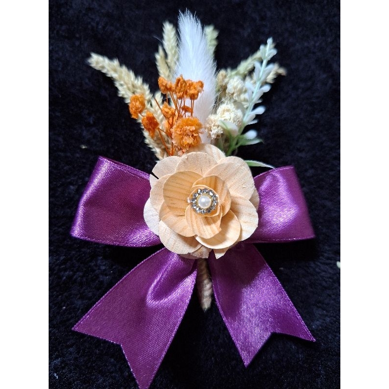 Chest Corsage for ninang / graduation with pin/ Purple | Shopee Philippines