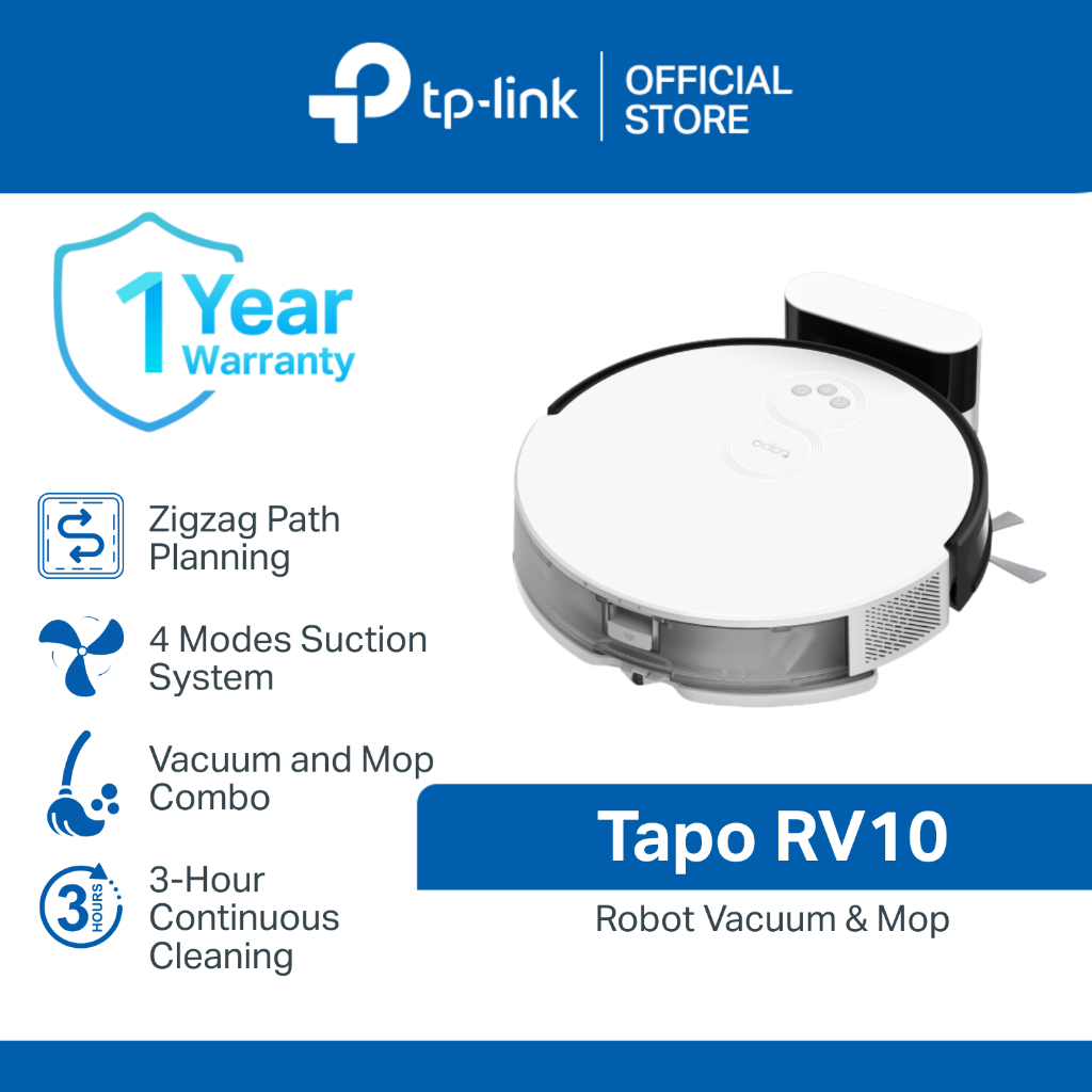 TP-Link | Tapo RV10 | Smart | Automatic | Cleaning | Silent | Robot ...