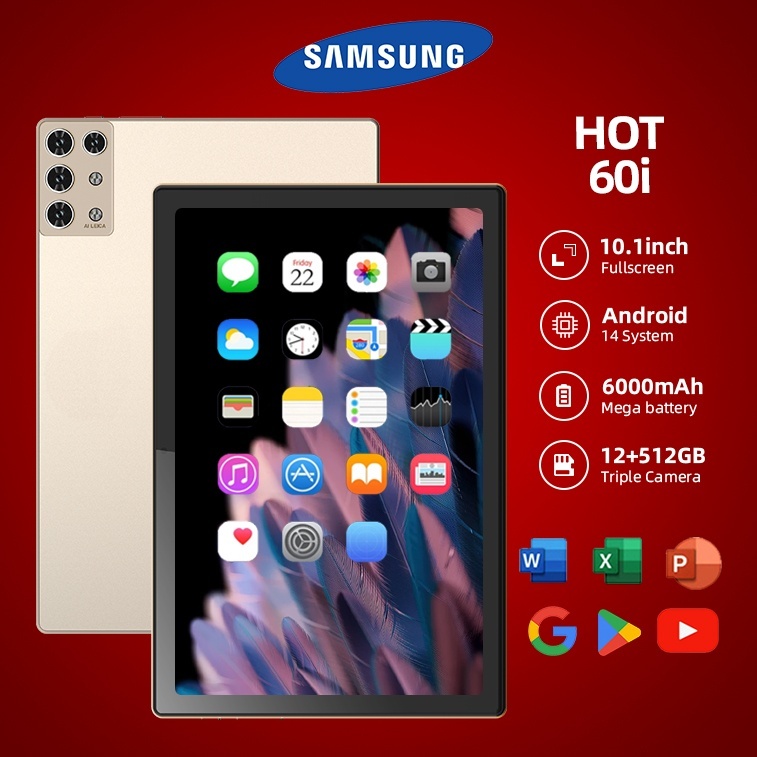 New Sam sung HOT 60i tablet computer, original tablet 2025, new Android ...