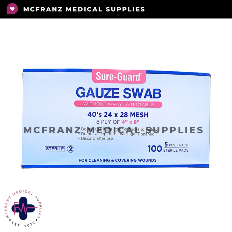 Sureguard 4 x 8 Sterile Gauze Swab (Sold per box) | Shopee Philippines