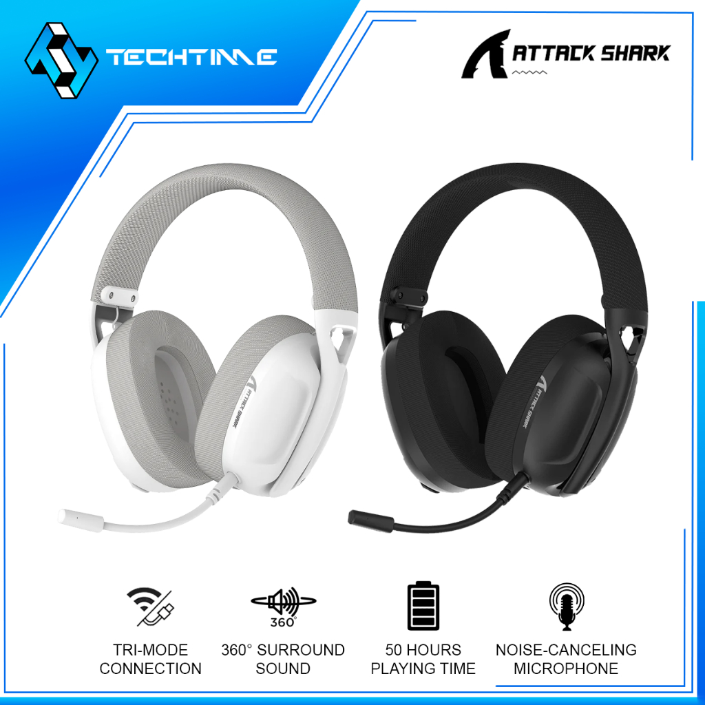Attack Shark L80 Ultra-Light Tri-Mode Wireless Noise Cancelling ...