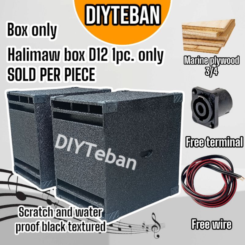 Halimaw Box D12 Black Textured Water proof and Scratch proof 1 Piece ...