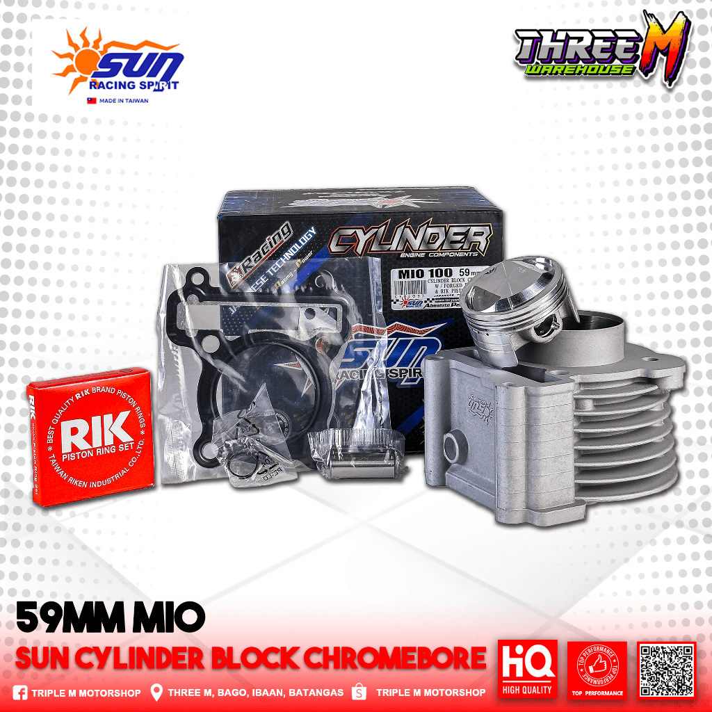 SUN CYLINDER BLOCK CERAMIC CHROMEBORE MIO 59MM/63MM | Shopee Philippines