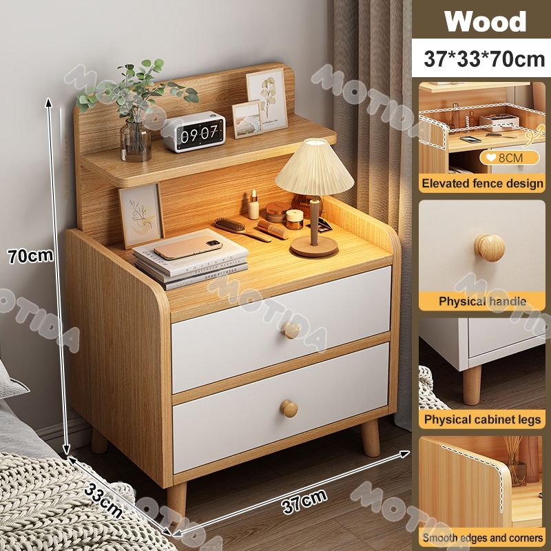 Wooden Bedside Table Modern Simple Style Bedside Table Side Table ...