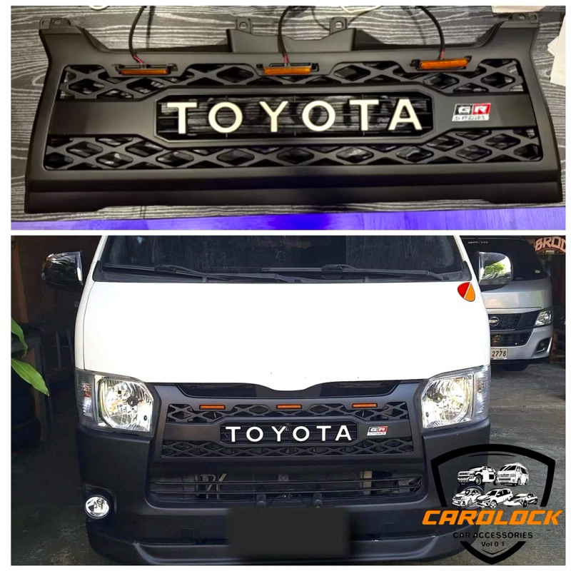 Toyota Hiace Commuter Decontent 2014 - 2025 Grill GR White | Shopee ...