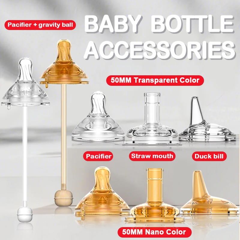 Comboer 5.0CM Baby Nipple Nano Wide Neck Feeding Bottle Soft Silicone ...
