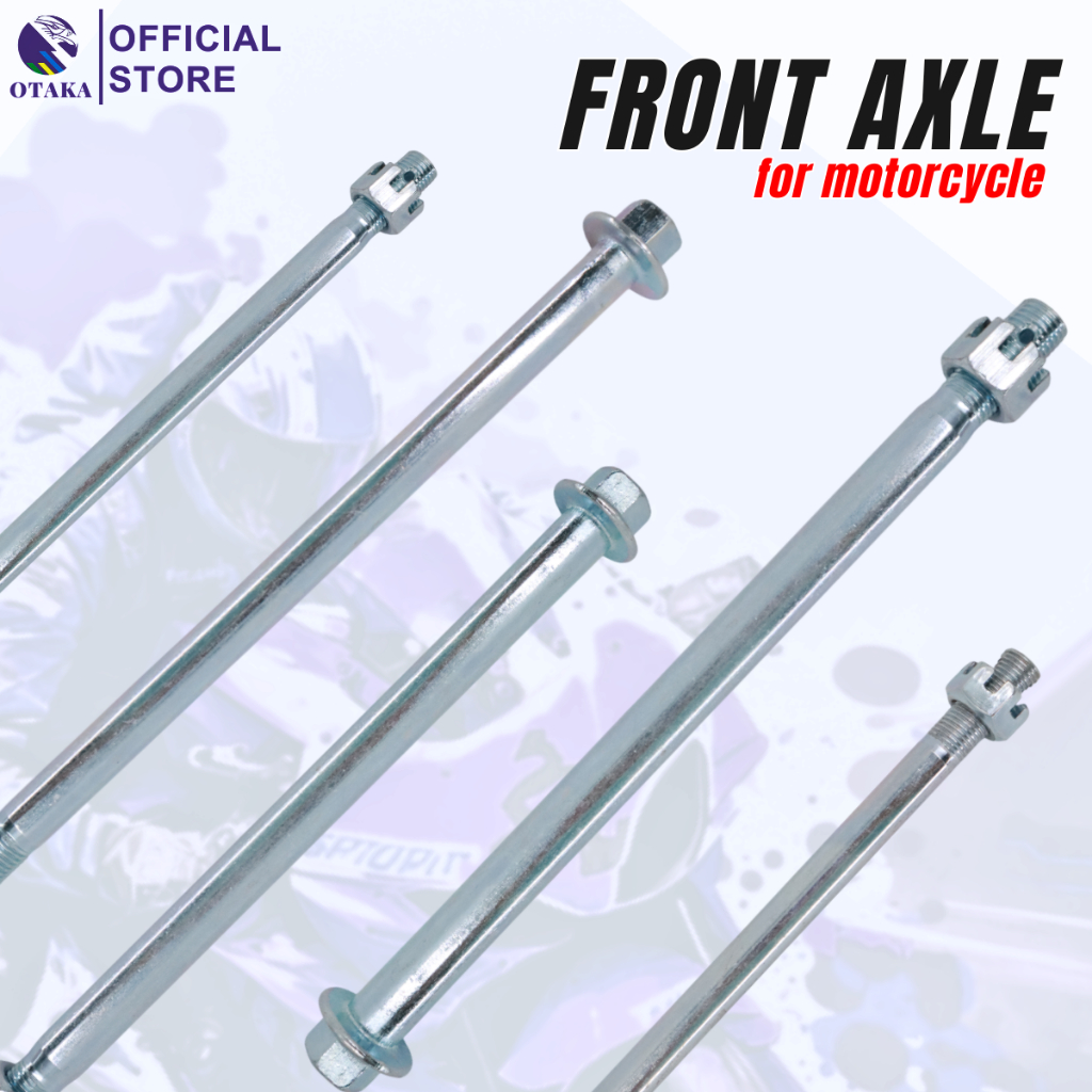 [ EHE PANGHARAP ] FRONT AXLE FOR MOTORCYCLES WAVE125 XRM/WAVE110 ...