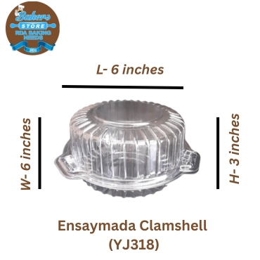 25pcs Clamshell Container Round Clear Ensaymada size (6"x3") | Shopee ...