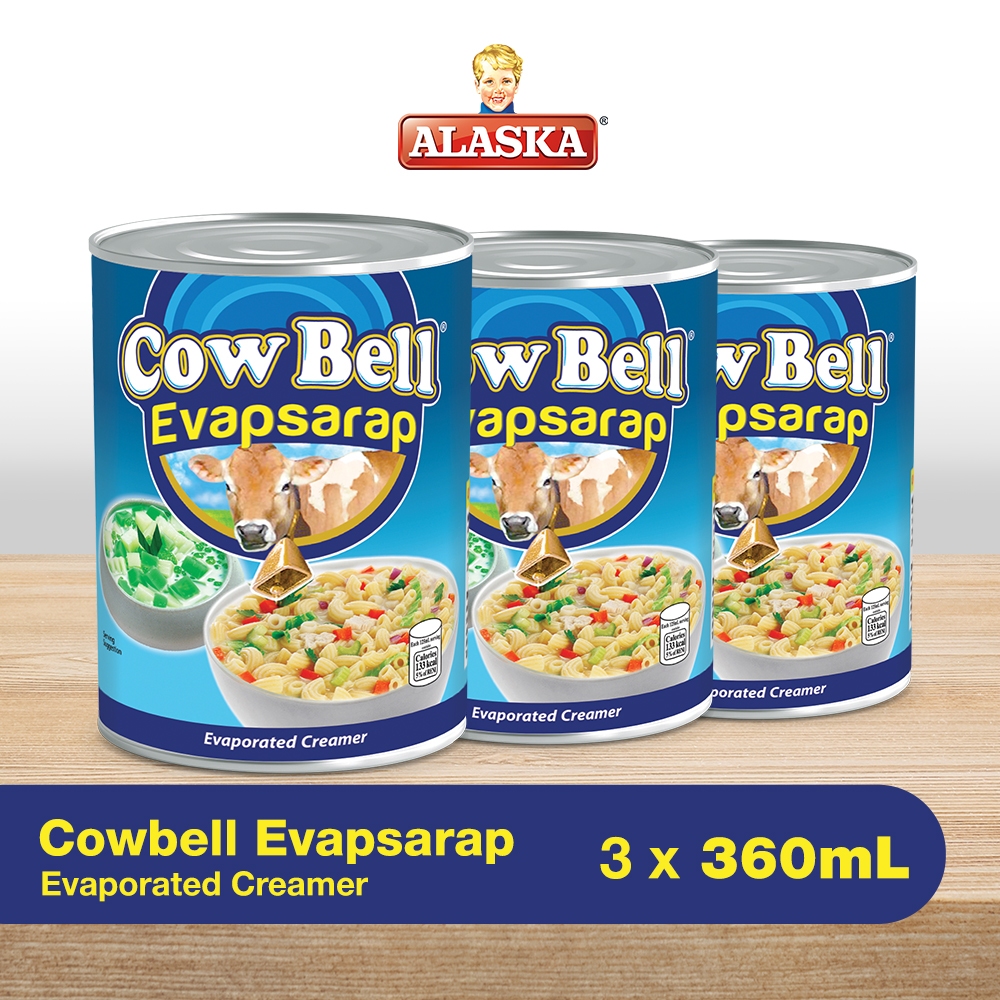 Cow Bell Evapsarap Evaporated Creamer 360ml | Set of 3 | Shopee Philippines