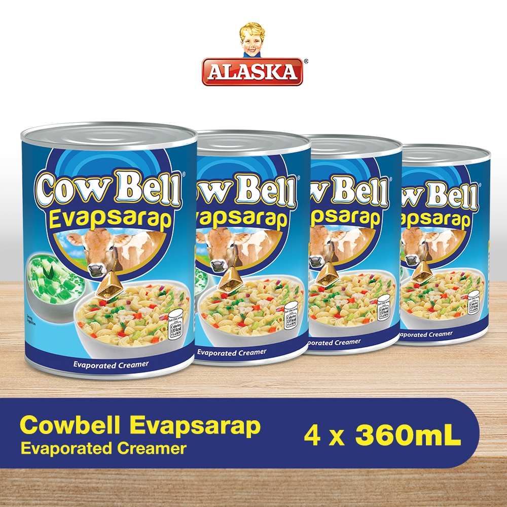 Cow Bell Evapsarap Evaporated Creamer 360ml | Set of 4 | Shopee Philippines