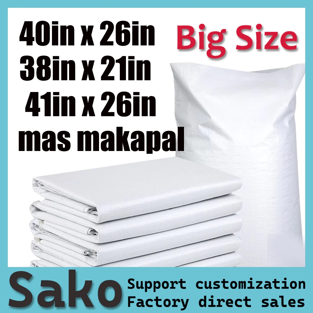 SAKO 50-60kg BRAND NEW SAKO White REAPER BAG FOR PALAY/RICE/FEEDS/ICE ...