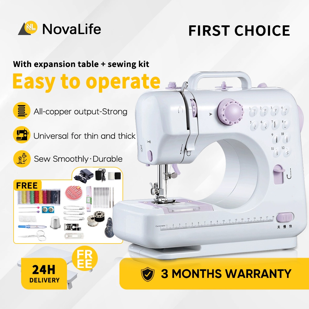 Portable Sewing Machine Mini Home Electric 12 Stitches Sewing Machine ...
