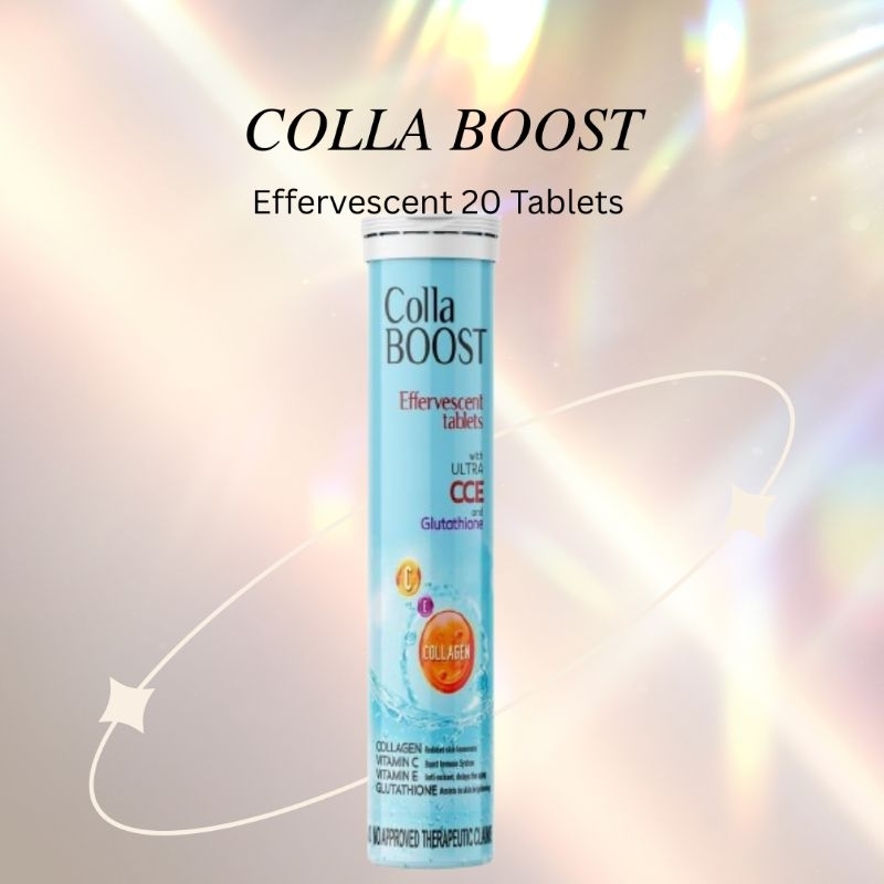 Colla Boost Effervescent 20 Tablets | Glutathione + Collagen + Vitamin ...