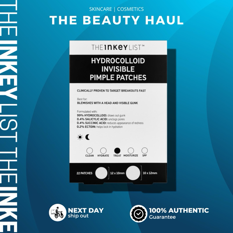 THE INKEY LIST Hydrocolloid Invisible Pimple Patches (22 Acne Patches) | Shopee Philippines