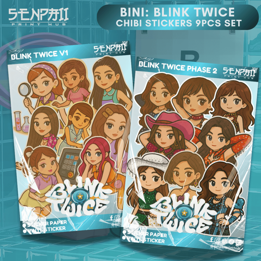 BINI: BLINK TWICE CHIBI STICKERS | STICKER PAPER | VINYL STICKER ...
