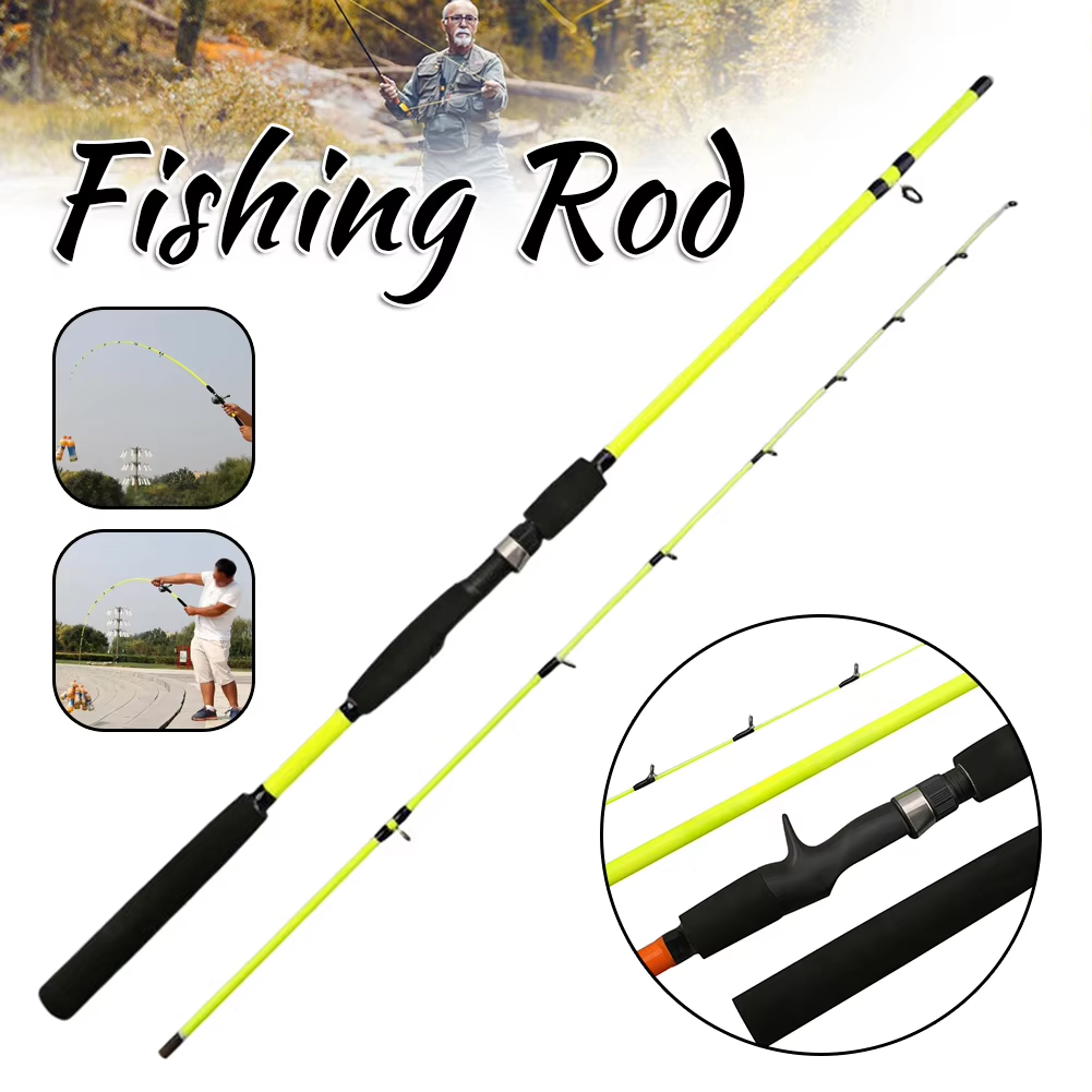 Spinning Fishing Rod Blue Yellow 1.8-3M High Quality Carbon Fiber ...