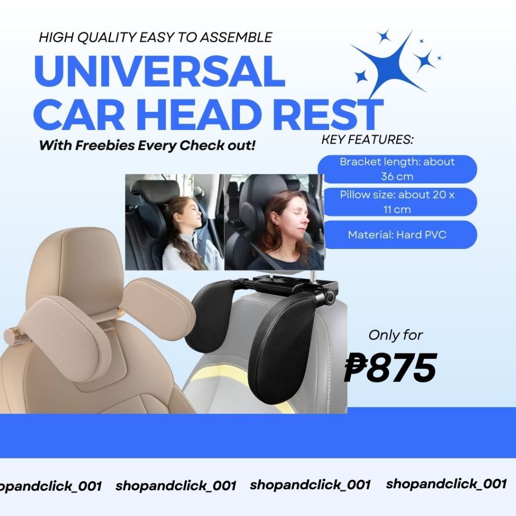 Car Seat Neck Pillow with Side Wings | Adjustable Headrest Sleep Pillow ...