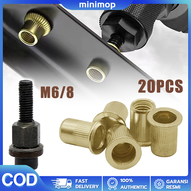 M6 M8 Hand Rivet Nut Head With 20pcs Nut Set For Manual Riveter Rivet ...