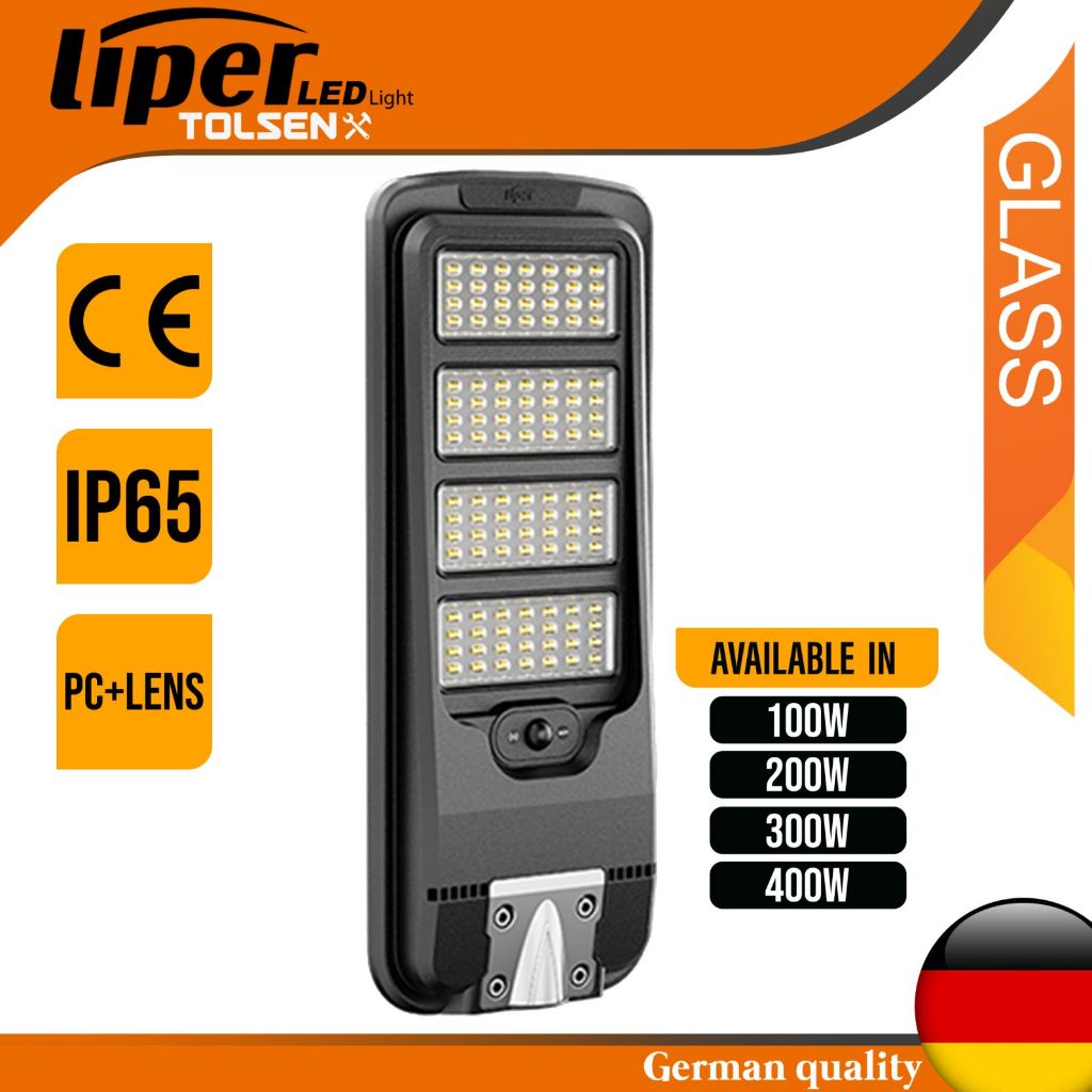LIPER Germany SOLAR LED Streetlight Radar Sensor High Power (100W- 400W ...