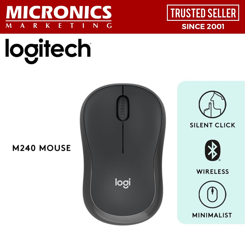 Logitech M240 Silent Click Bluetooth Mouse AA Battery | Shopee Philippines