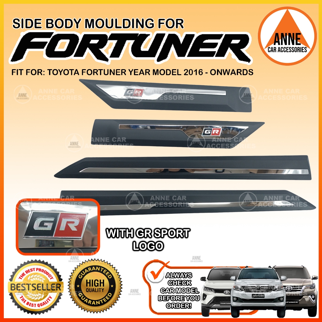 Toyota Fortuner GR Logo 2022 2023 2024 2025 Side Body Moulding or Side ...