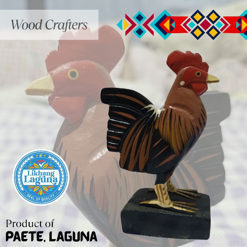 Woodcrafted Tandang Manok (Rooster) | Shopee Philippines
