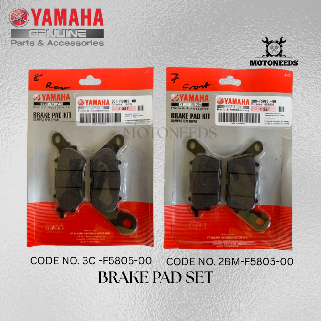 BRAKE PAD SET FRONT REAR FOR NMAX V1/ V2 | Shopee Philippines